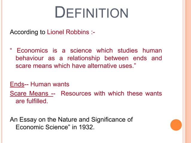 Economics nature | PPT