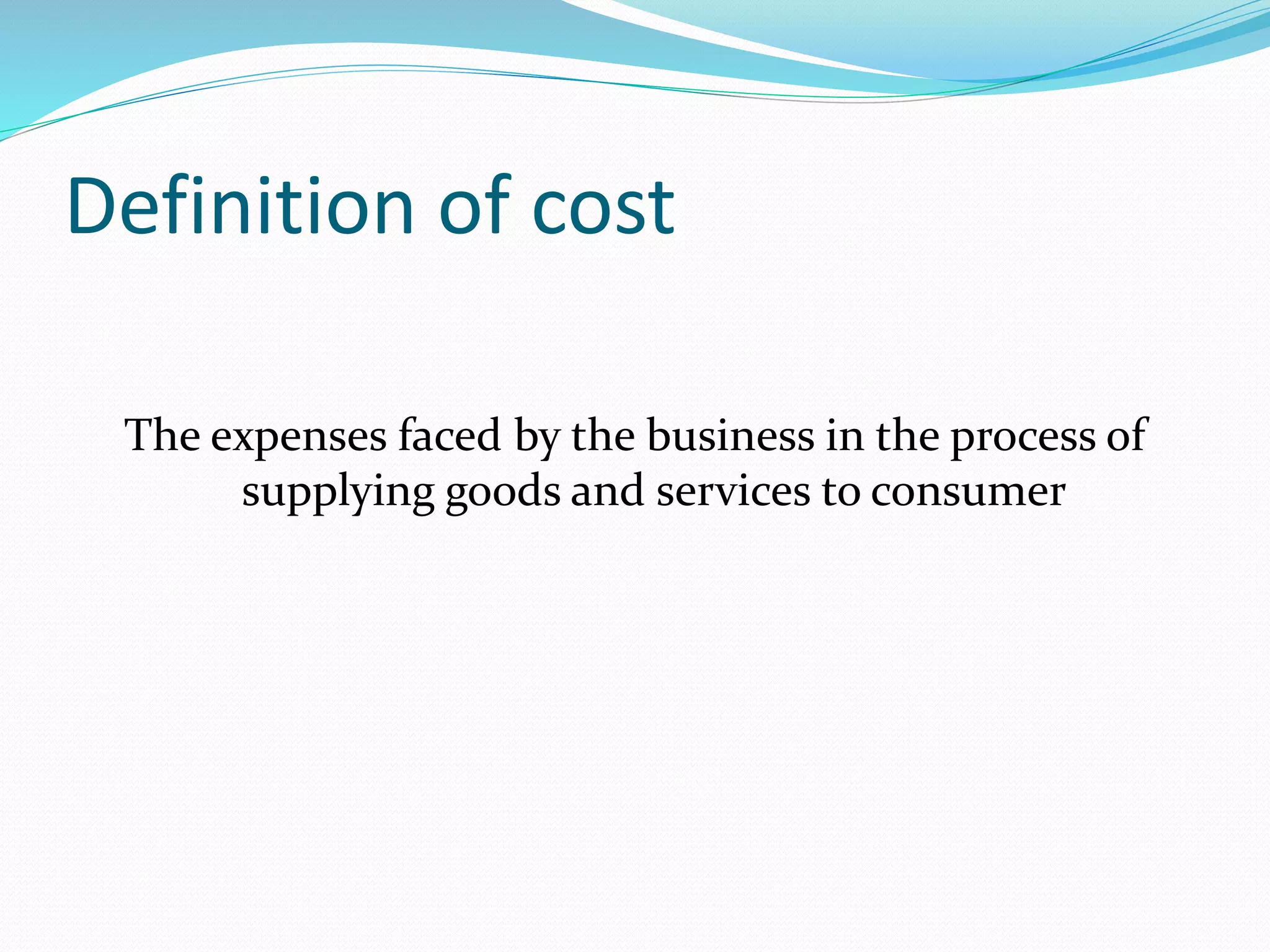 Types of cost | PPTX