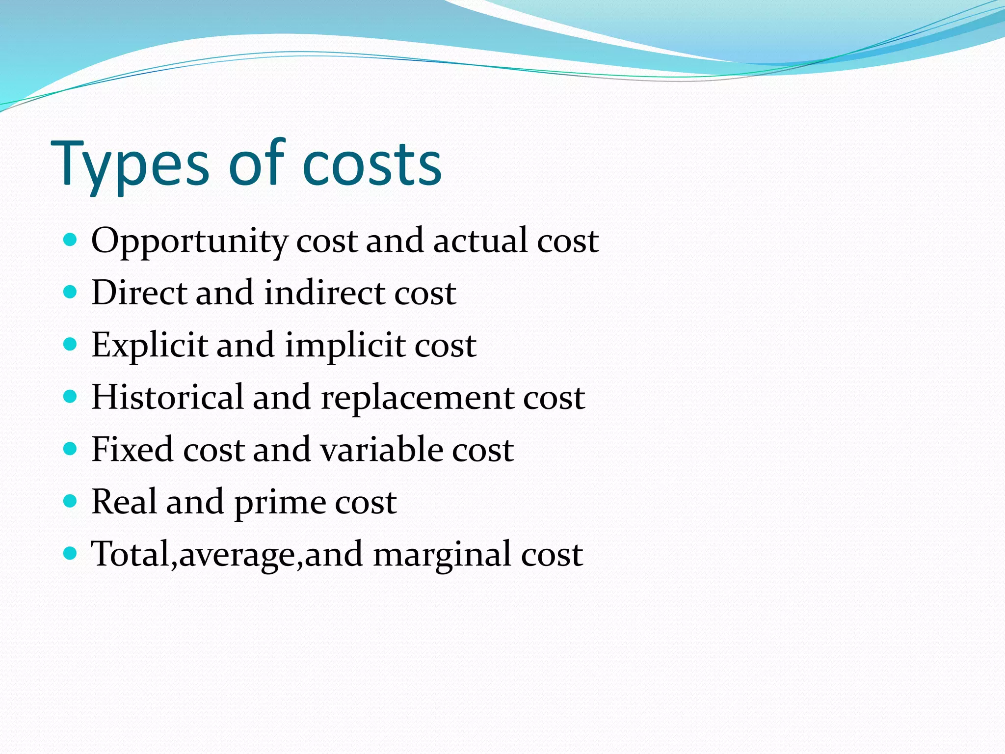 Types of cost | PPTX