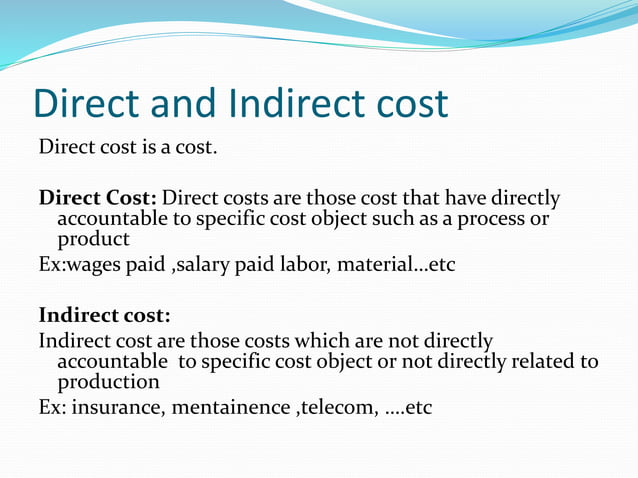 Types of cost | PPTX | Business Accounting & Finance | Business