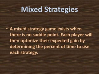 Game theory And Types of Market | PPT