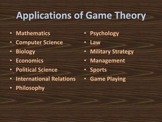 Game theory And Types of Market | PPT