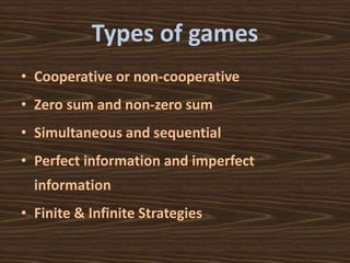 Game theory And Types of Market | PPT