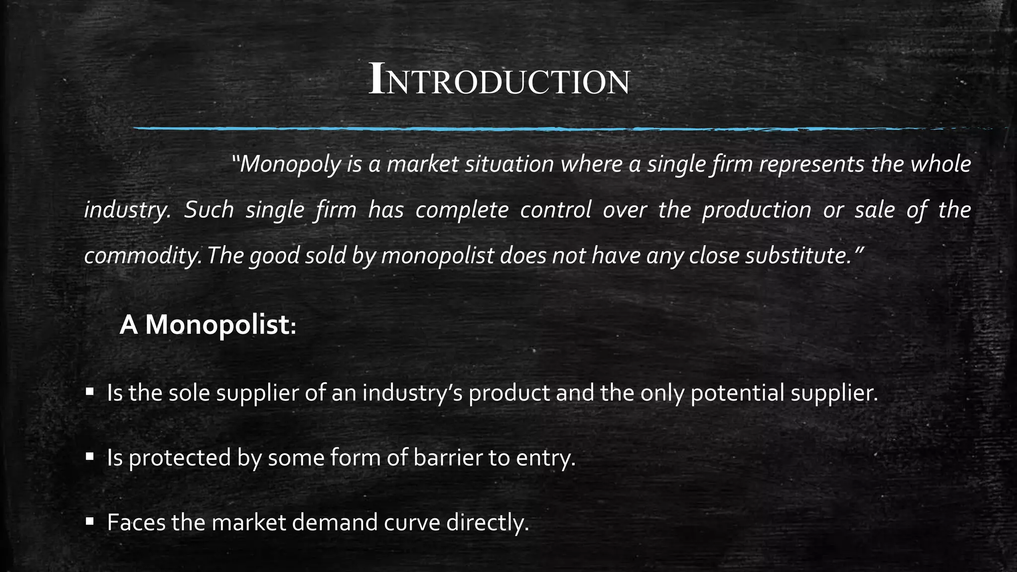 Monopoly Market Structure Example of Wapda, Ptcl | PPTX
