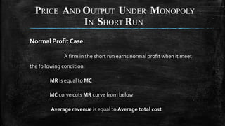 Monopoly Market Structure Example of Wapda, Ptcl | PPTX