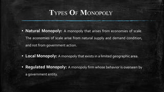 Government Monopoly Examples