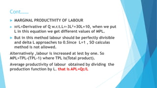 PRODUCTION& PRODUCTION FUNCTION | PPTX