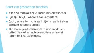 PRODUCTION& PRODUCTION FUNCTION | PPTX