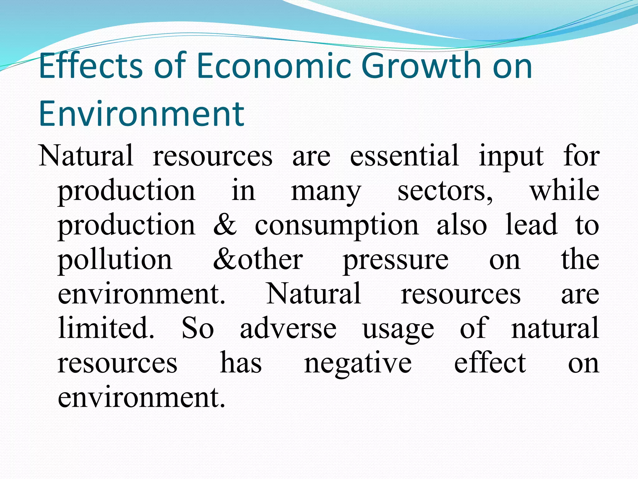 effects of economic growth on environment | PPTX