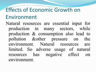 effects of economic growth on environment | PPTX