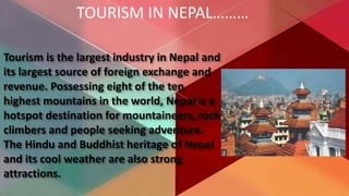 compilation of tourism of nepal | PPTX