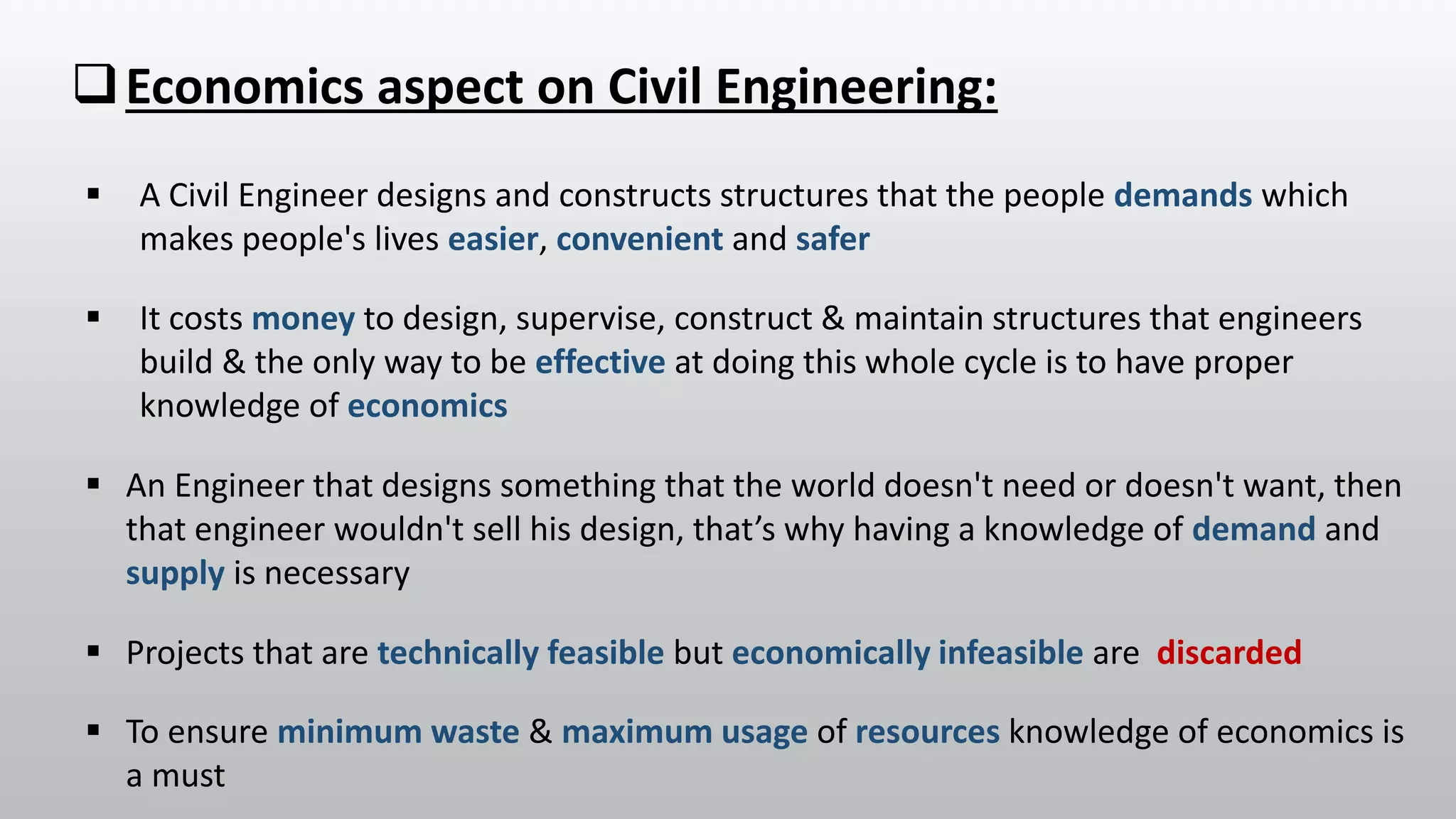 Economics in Civil Engineering | PPTX