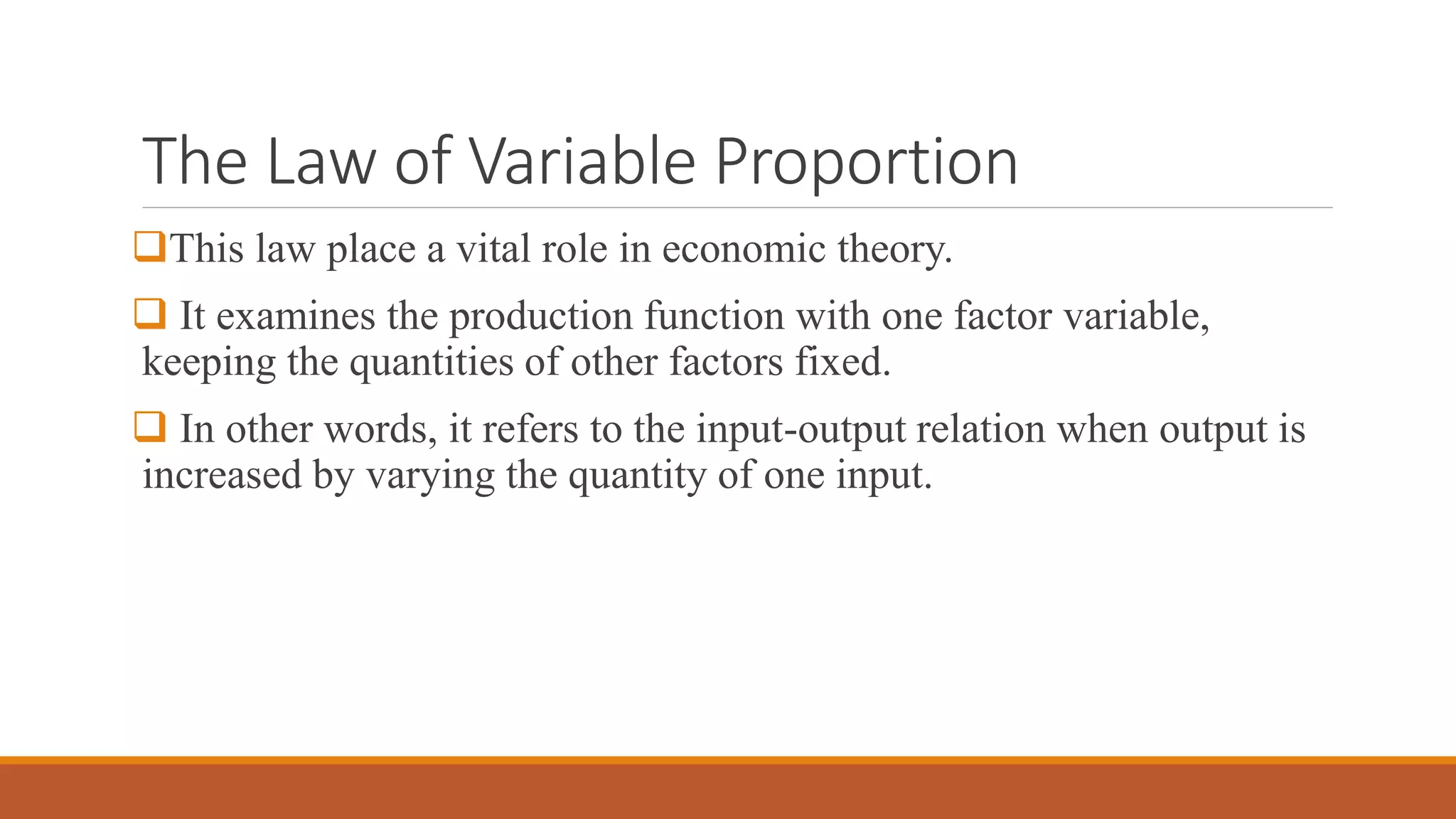 Law of variable proportion | PPTX