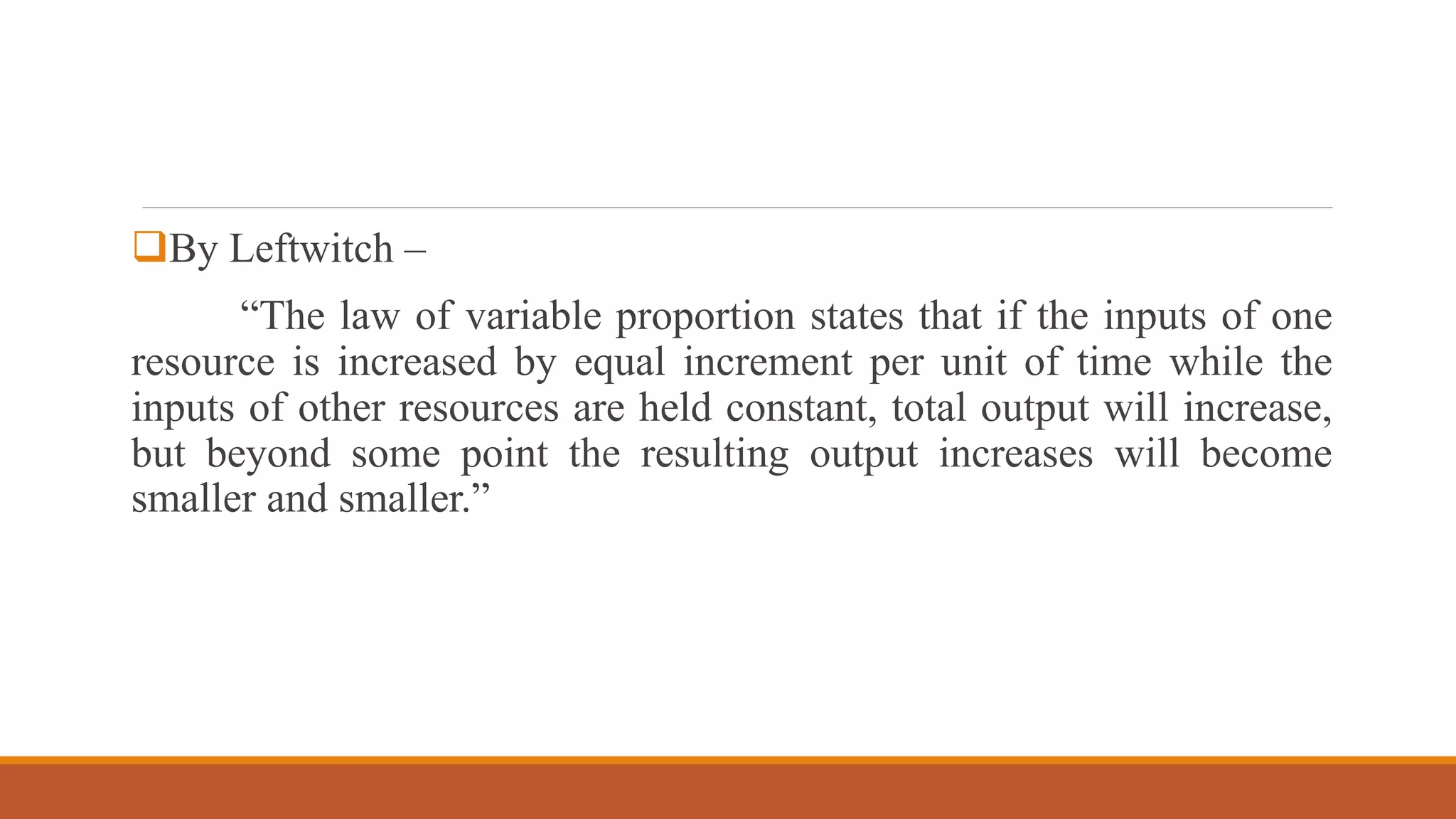 Law of variable proportion | PPTX