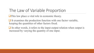 Law of variable proportion | PPTX