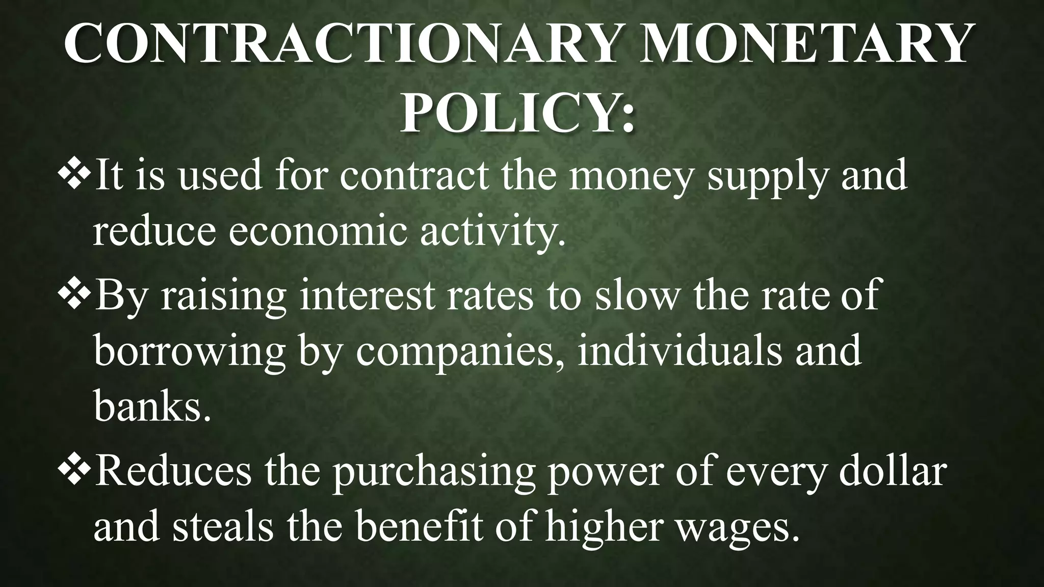 monetary policy and its tools | PPTX