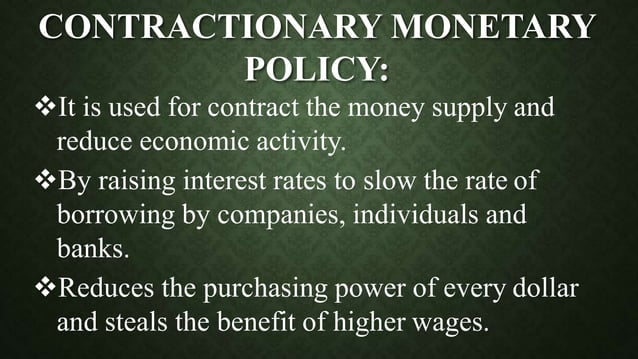 monetary policy and its tools | PPTX | Consumer Banking | Personal Finance