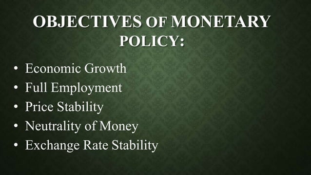 monetary policy and its tools | PPTX | Consumer Banking | Personal Finance