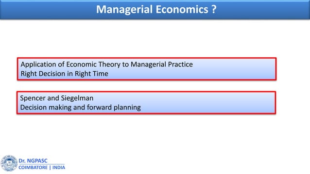 Economics - Meaning, Definition and Nature of Managerial Economics | PPT