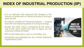 INDEX OF INDUSTRIAL PRODUCTION (IIP) | PPT