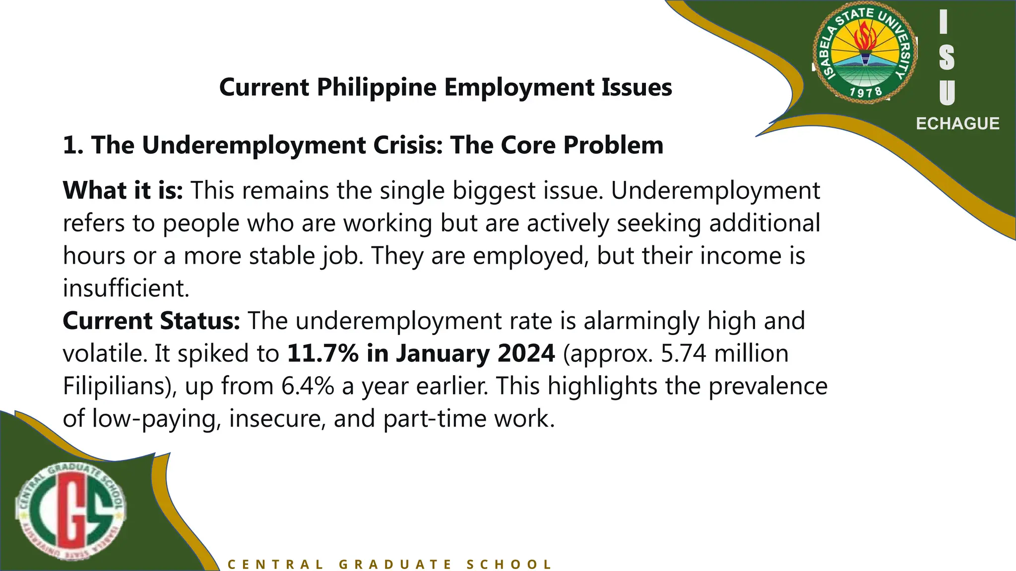 DISCUSSING THE ECONOMICS ISSUES IN THE PHILIPPINES .pptx