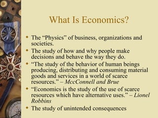 Economics: A Primer | PPT
