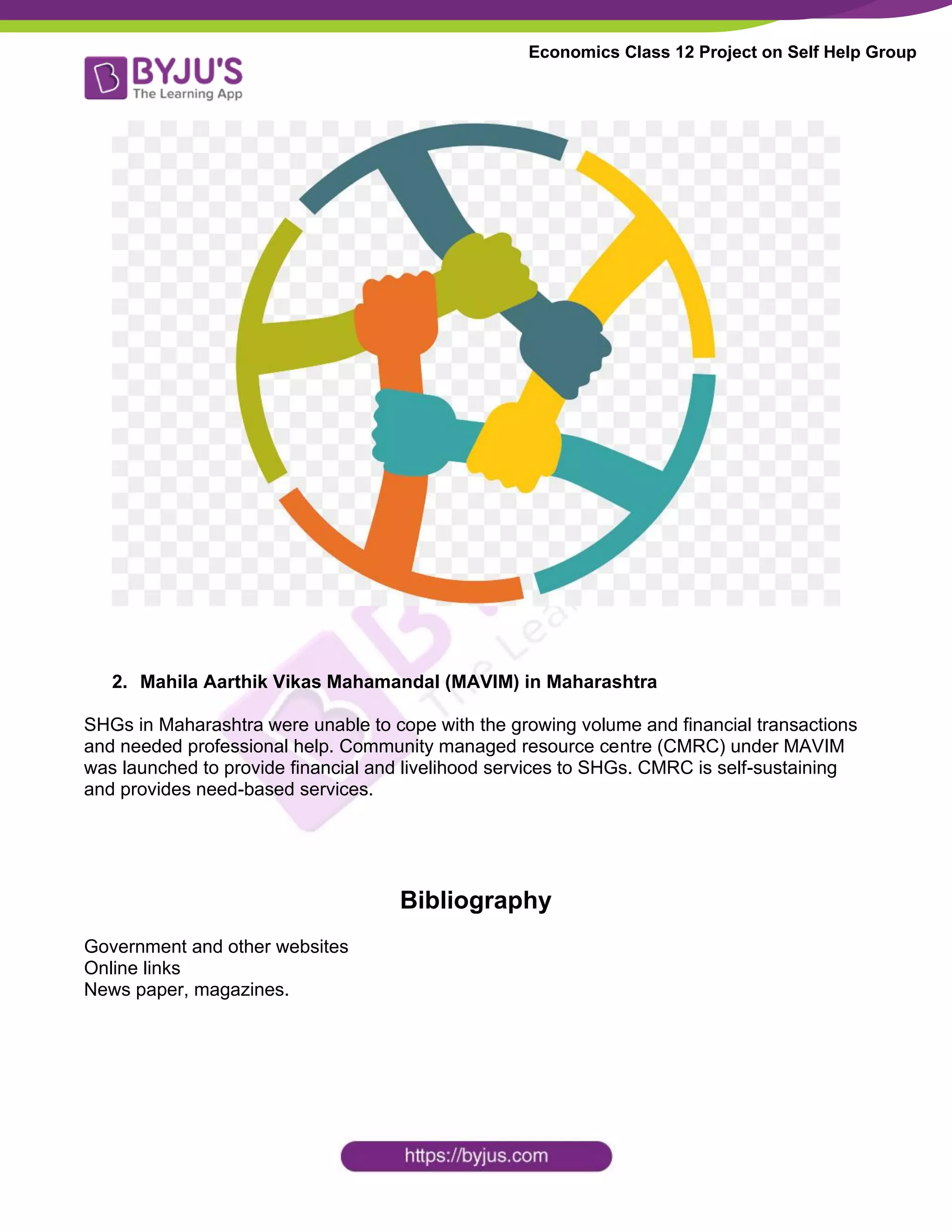 Economics class-12-project-on-self-help-group | PDF