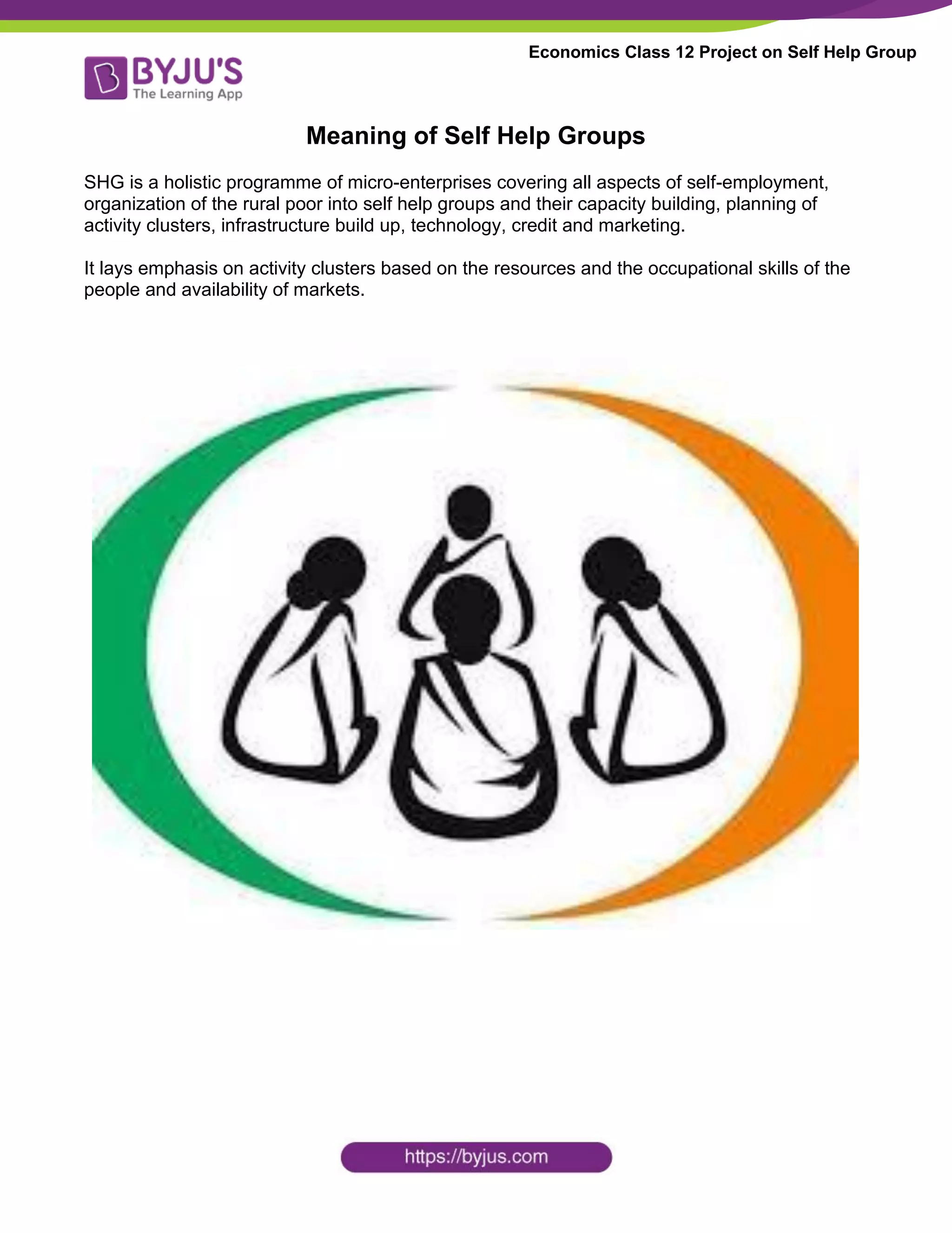 Economics class-12-project-on-self-help-group | PDF