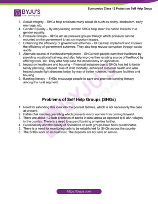 Economics class-12-project-on-self-help-group | PDF