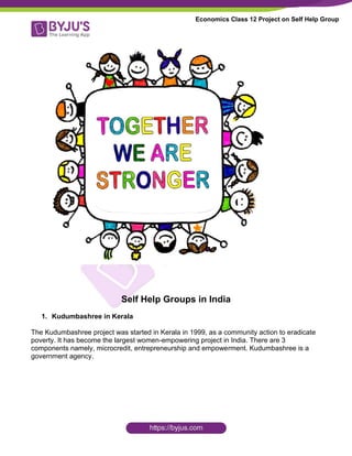 Economics class-12-project-on-self-help-group | PDF