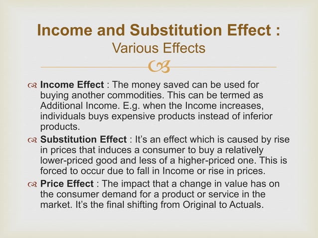Economics : Income - substitution effect | PPTX | Commodities | Economy