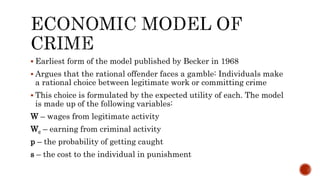 Economics of crime model | PPTX