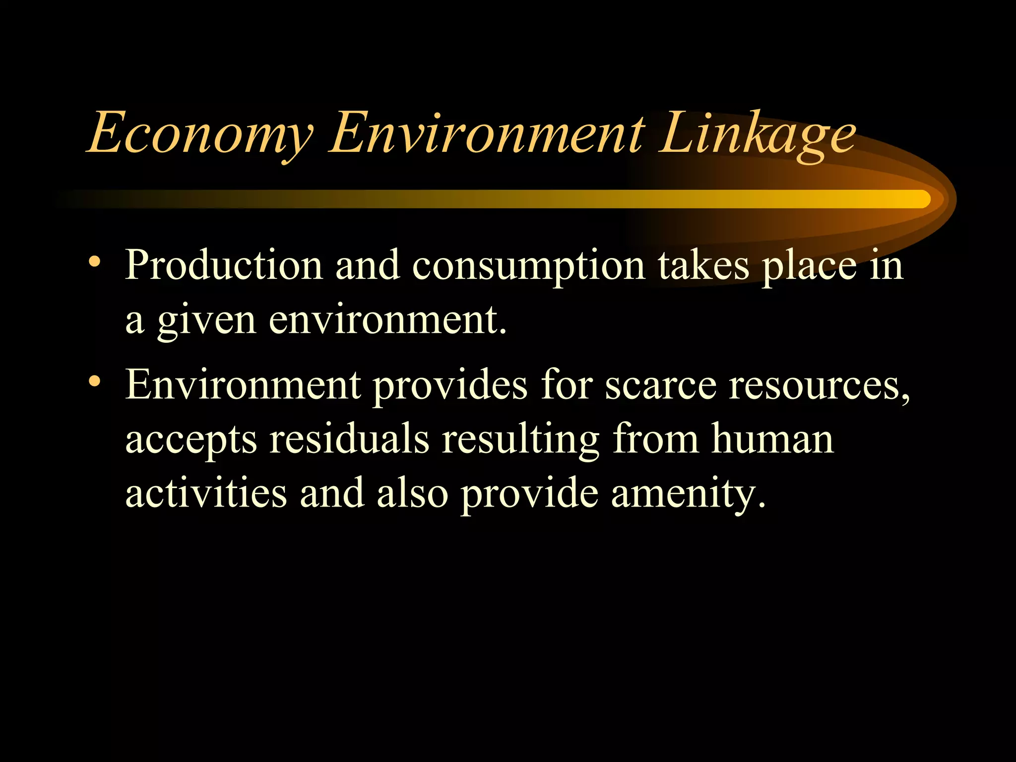 Economics Of Environmental Sustainability | PPT