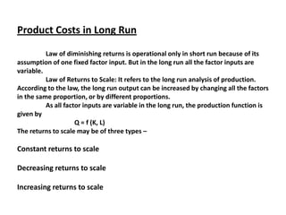 Economics production analysis | PPTX