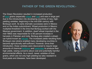 The architects of green revolution | PPTX