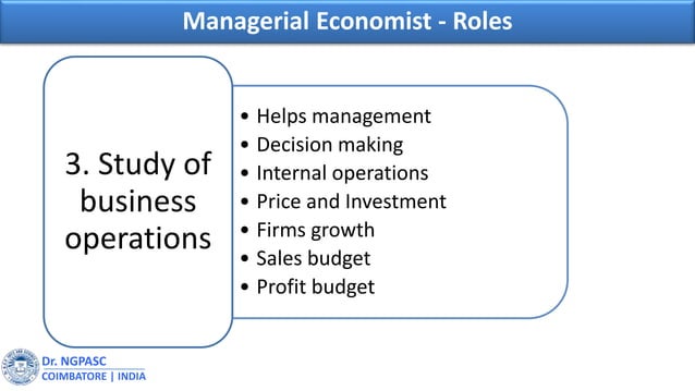 Roles and Responsibilities of a managerial economist | PPT | Executive ...