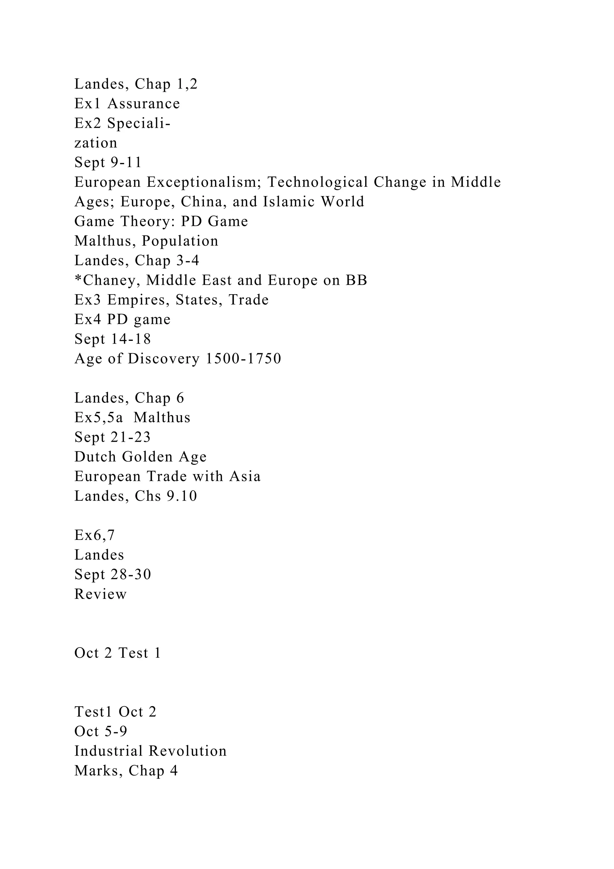 Economics 463 Economic Development Before 1900 Fall 2015Prof. .docx