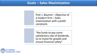 Goals of a corporate enterprise - Sales maximization | PPT | Business ...