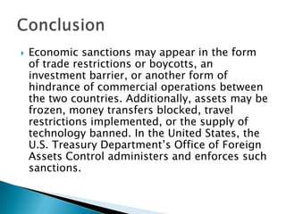 Economic Sanctions Explained | PPTX