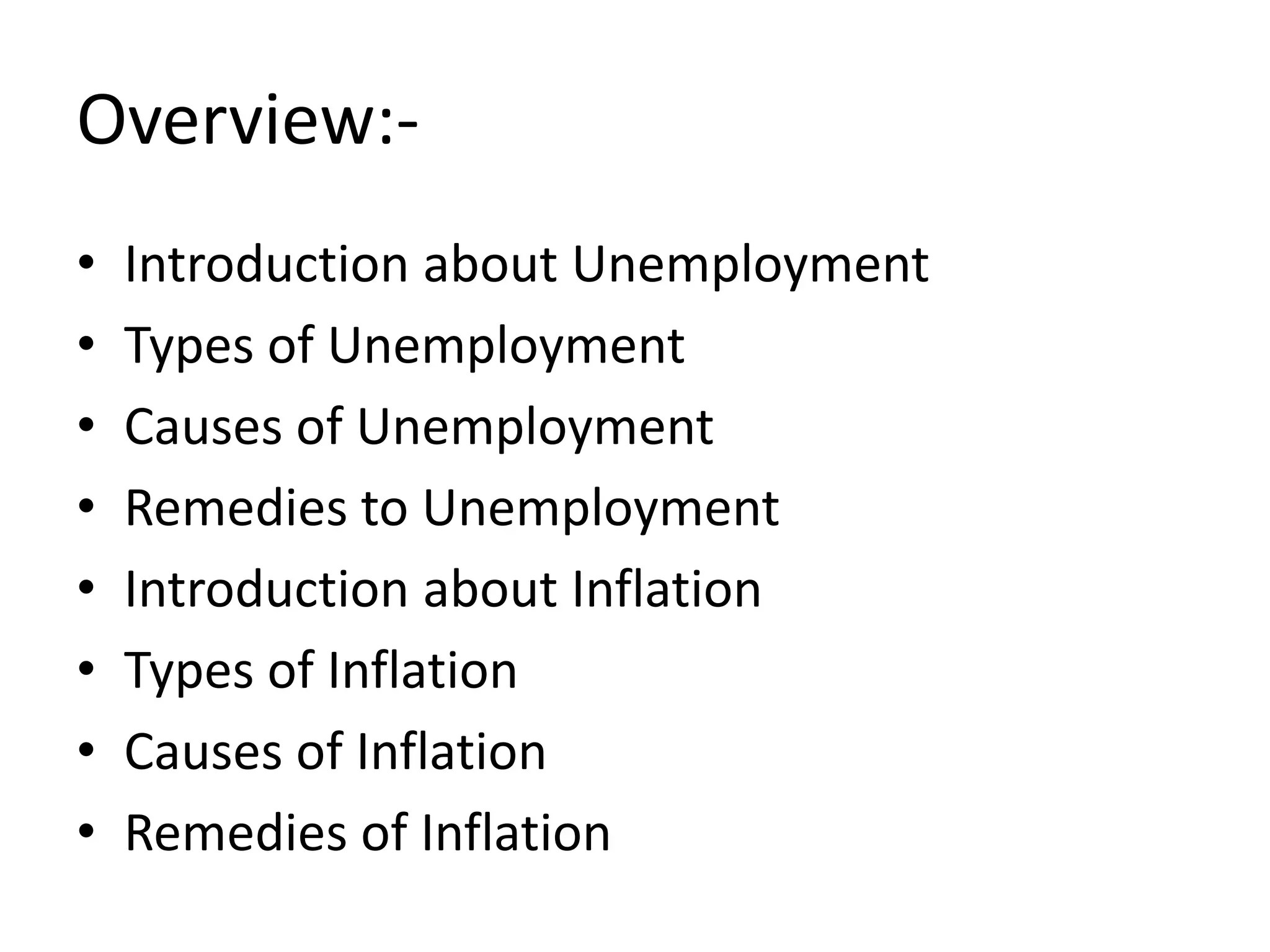 Unemployment And Inflation | PPTX