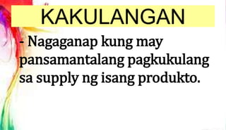 Economics (aralin 2 kakapusan) | PPTX