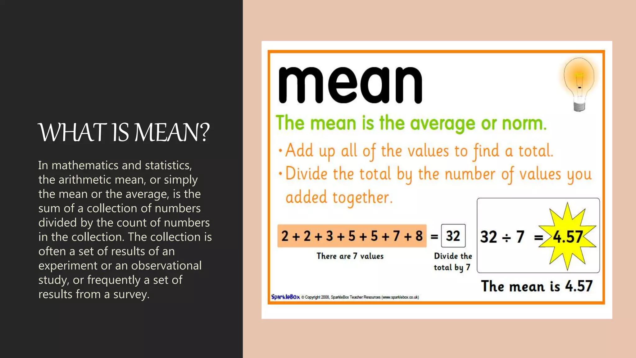 Statistics Concept: MEAN | PPTX