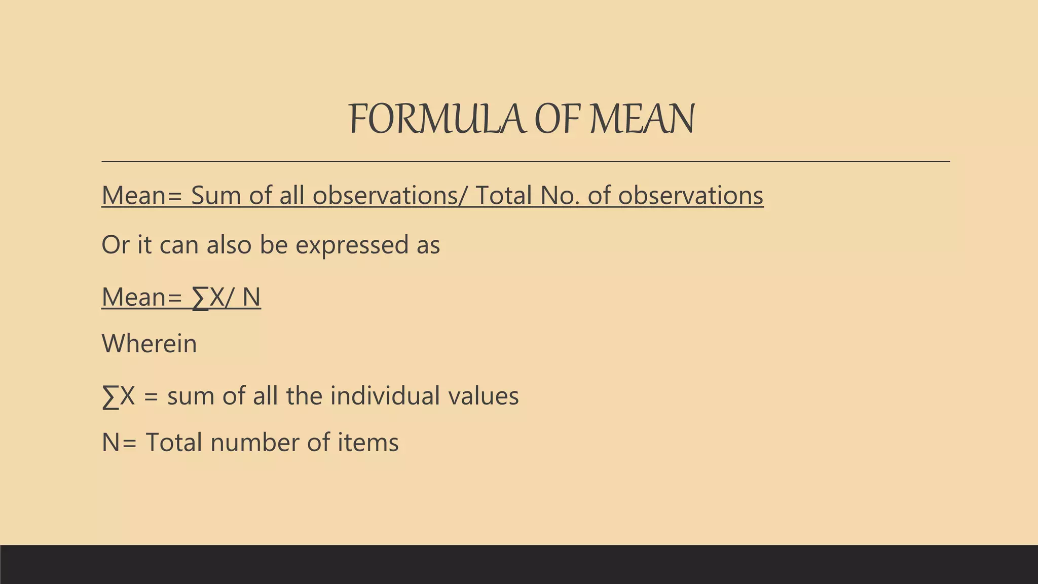 Statistics Concept: MEAN | PPTX