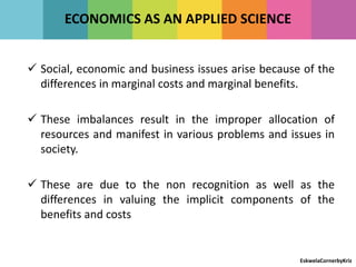 Economics as an applied science | PPT