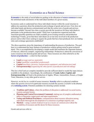 Economics as a social science | PDF