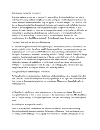 Economics as a tool for decision making | DOCX