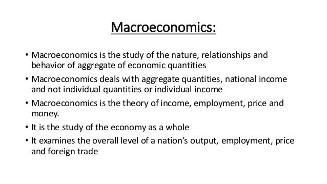 Basics of Macroeconomics Basics of Macroeconomics