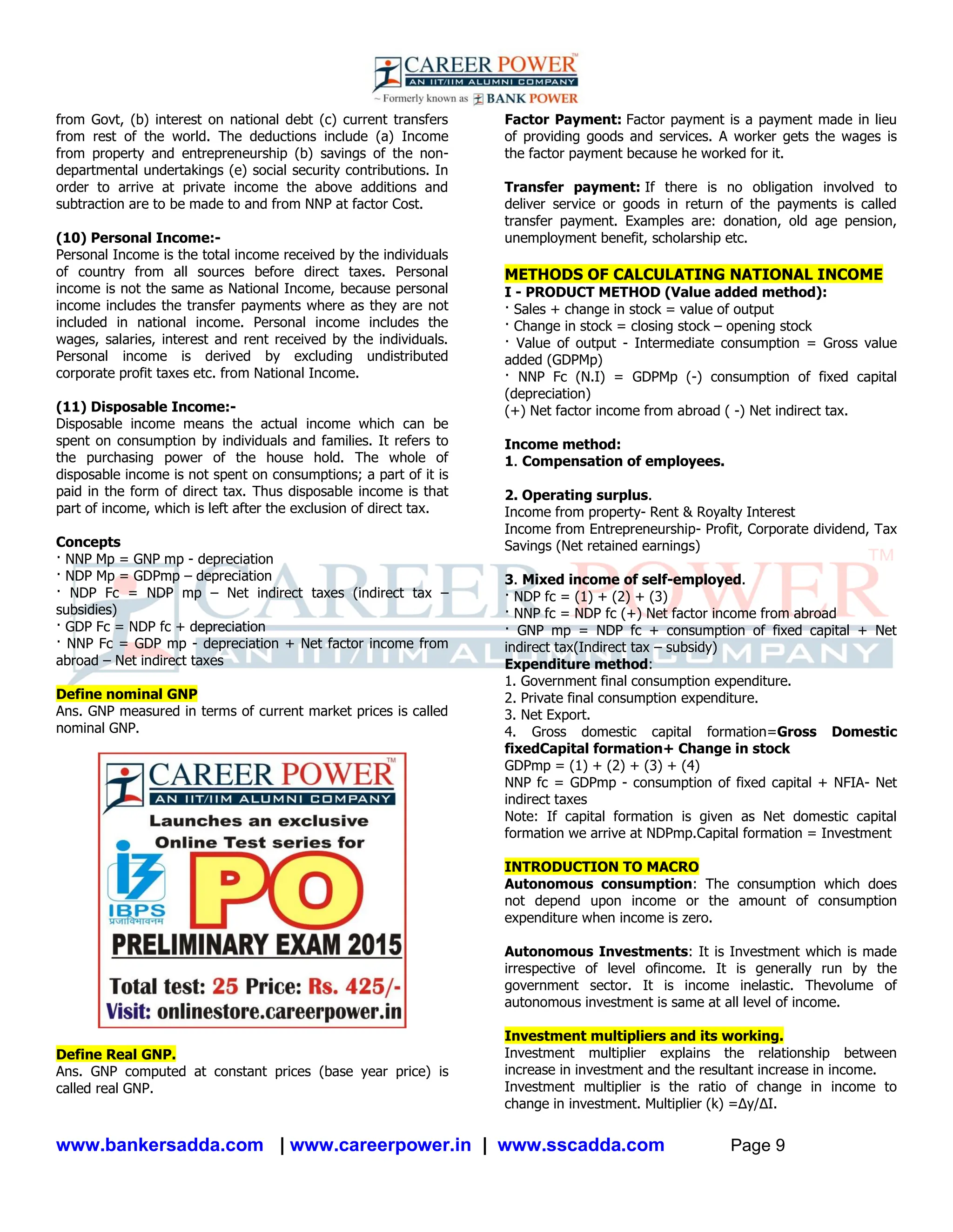 ECONOMICS Capsule for SSC Competitive exams | PDF