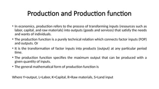 Comprehensive Overview of Factors of Production and Market Structures ...