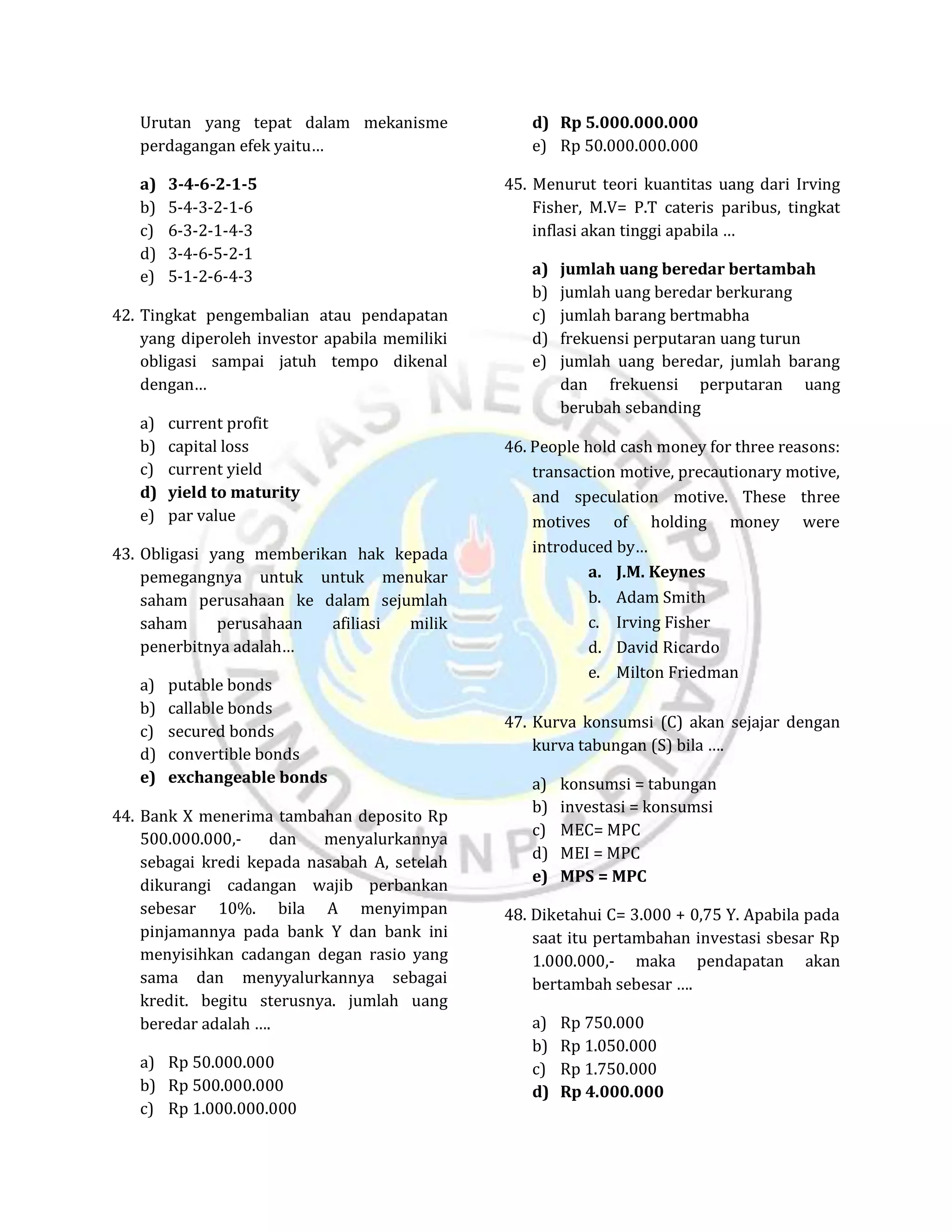 Economics championship iv fe unp | PDF